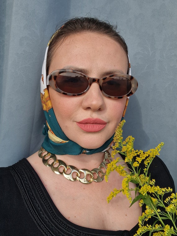 80/90 Vintage Italian Scarf in Green - Gem