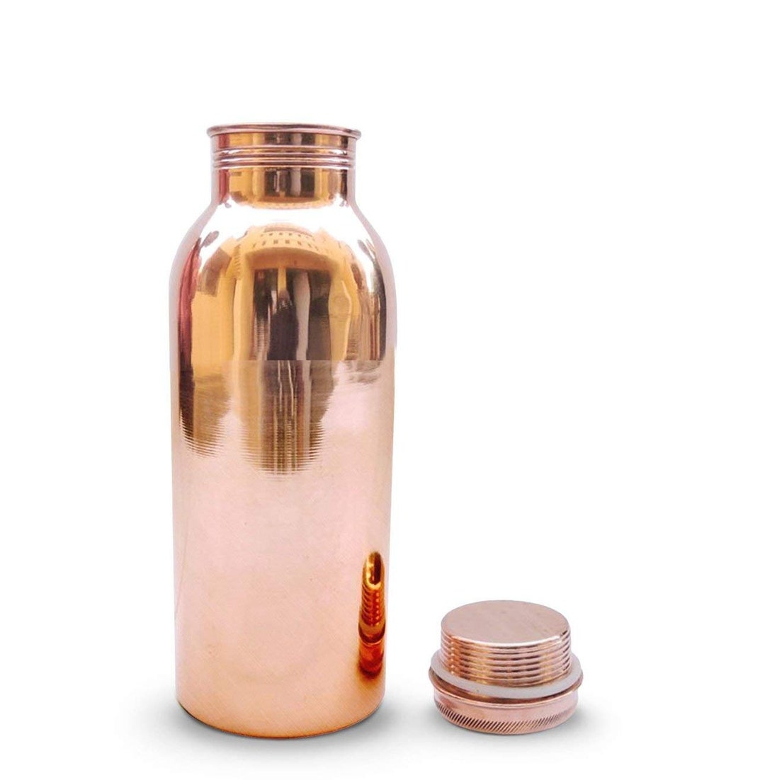 Pure Copper Water Bottle Plain Joint Free Leak Proof Drinkware - Etsy