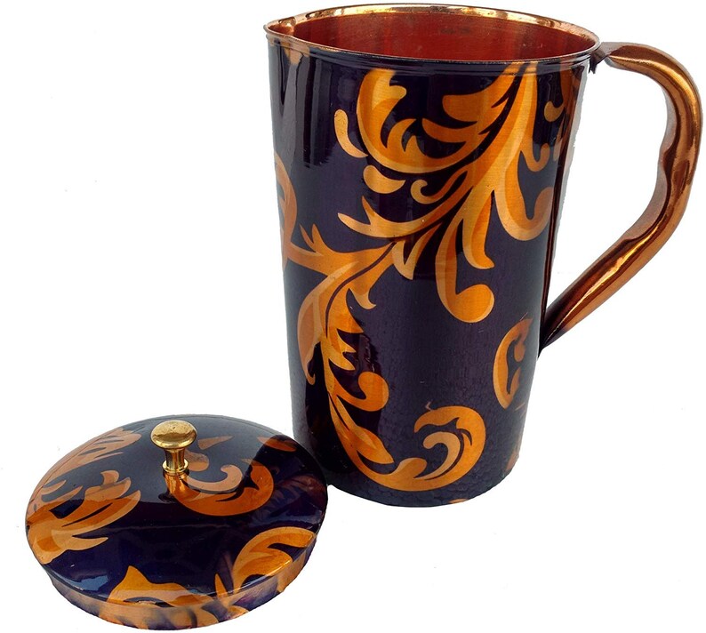 Hand Painted Copper Serving Jug for Dining & Serving - Etsy