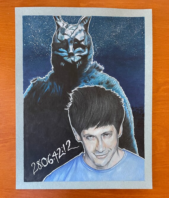 Donnie Darko and Frank Original Art Art & Collectibles Colored Pencil ...