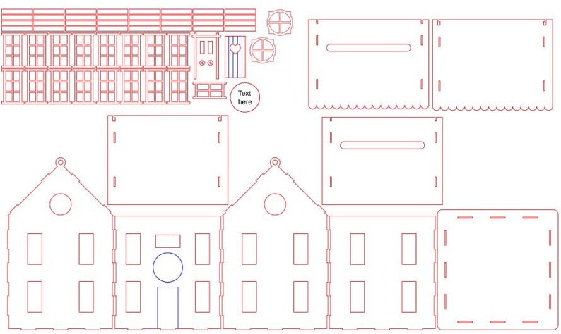 Wedding House Card/money Box Svg Dxf Pdf Eps Digital Vector - Etsy