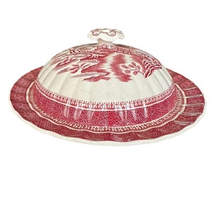 Spode Copeland Mandarin Covered Pancake Muffin Dish Pink Willow ...