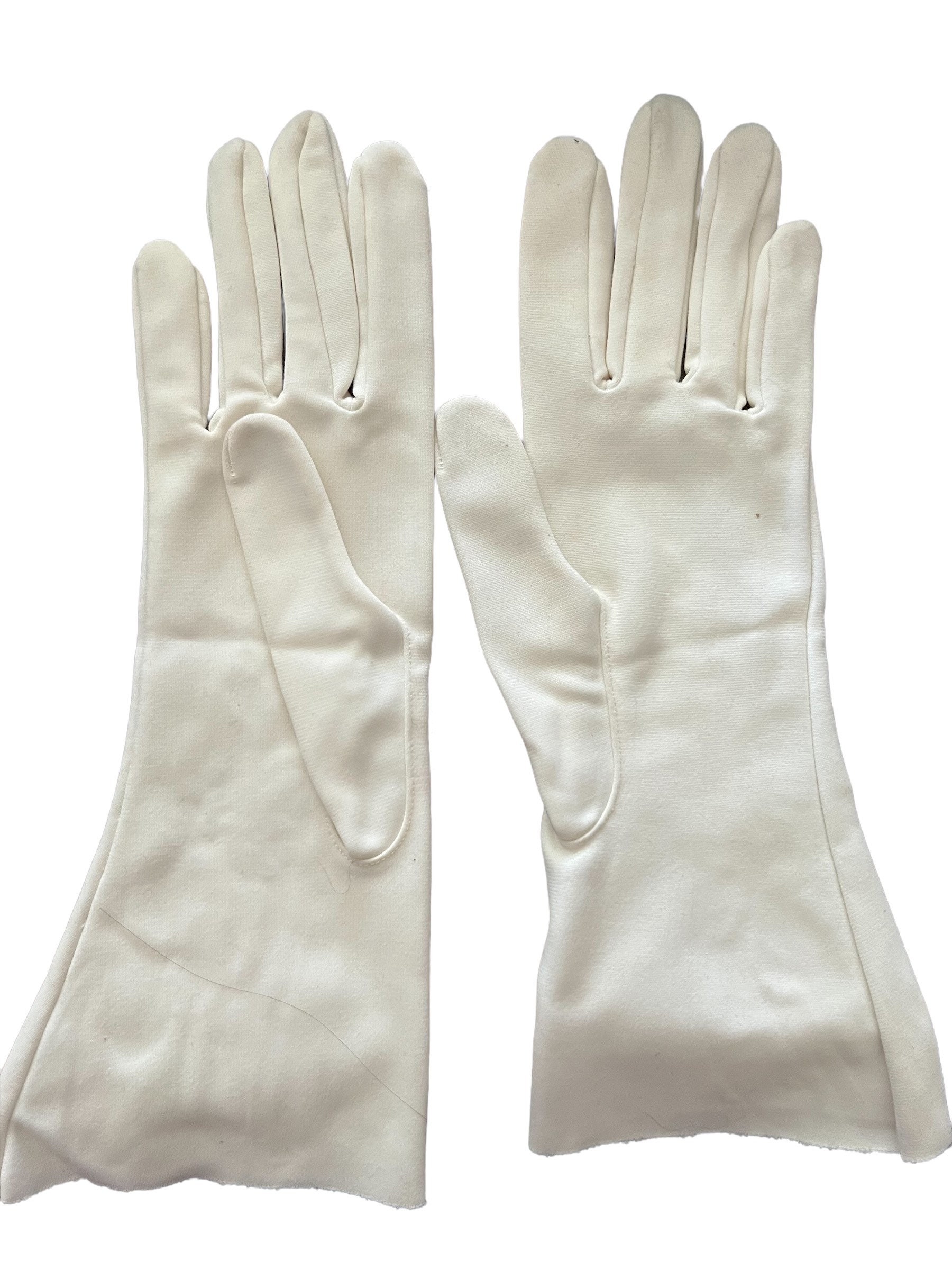 Long off White Embroidered Vintage Gloves - Etsy