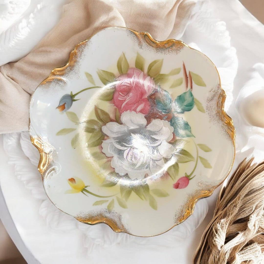 Hand Painted Kashmir Rose Wall Decor or Table Top Candy Bowl - Etsy