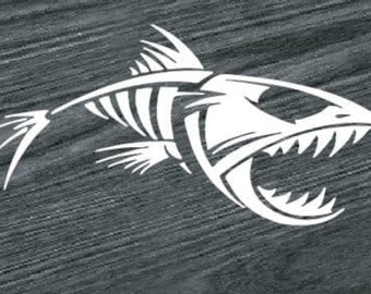 Bone fish decal | Etsy