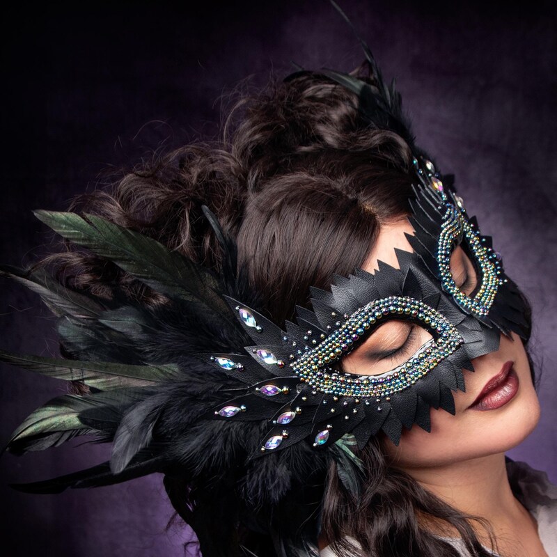 Feather Mask - Etsy