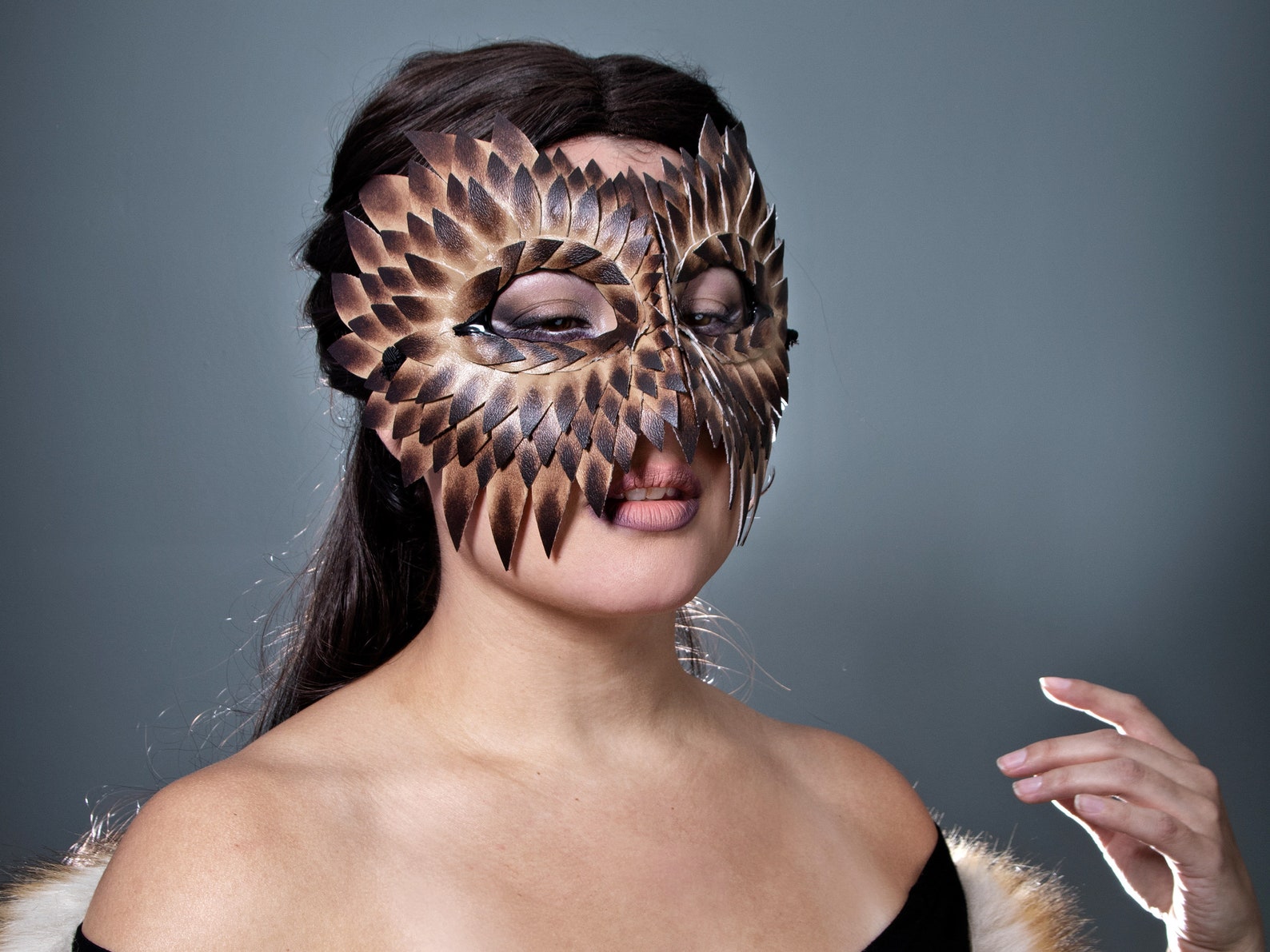 Owl Masquerade Mask Owl Mask Brown Owl Mask Bird Mask - Etsy