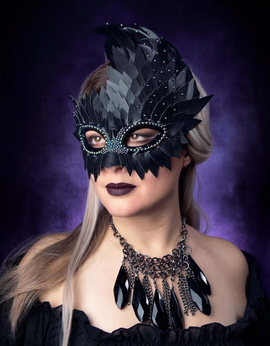 Black Feather Mask, Masquerade Masks Women, Raven Masquerade Mask ...
