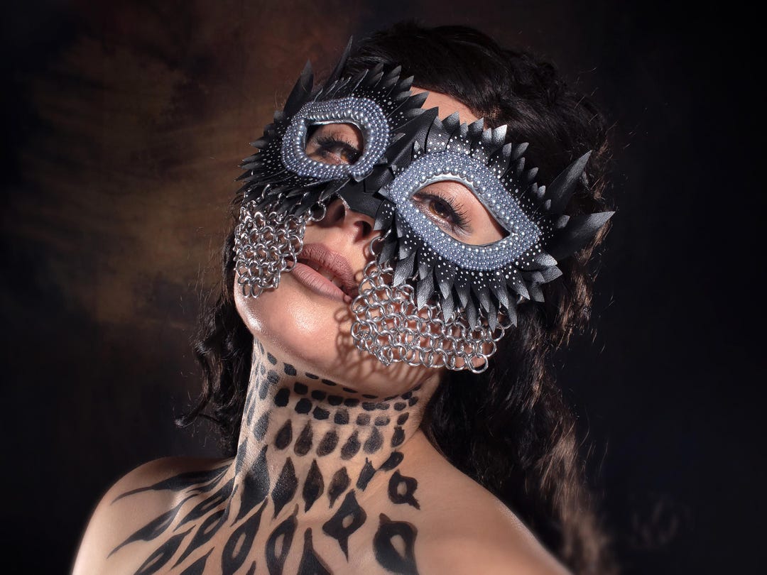 Handcrafted Chain Mail Mask for a Stylish Masquerade Look of Mystery - Etsy