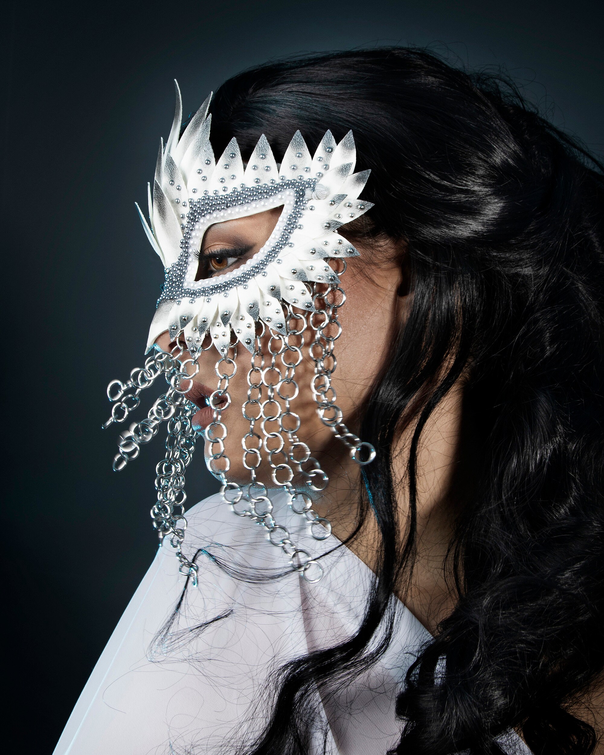 Snow Bird Chainmail Unisex Mask Masquerade Mask Masquerade | Etsy