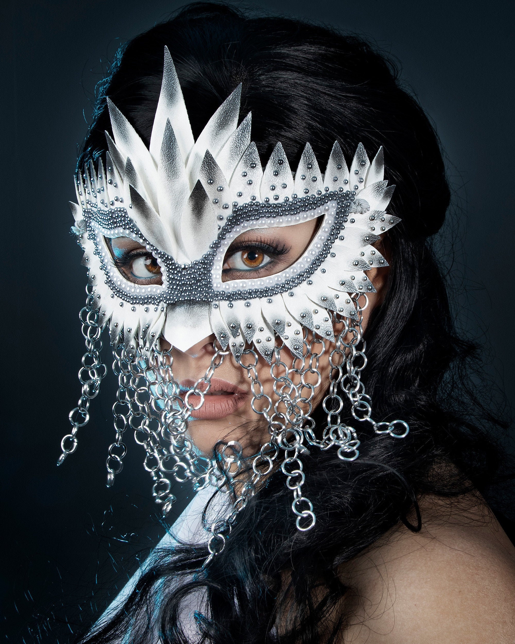 Snow Bird Chainmail Unisex Mask Masquerade Mask Masquerade | Etsy