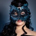 Blue Bird Mask, Masquerade Masks Women, Owl Mask, Blue Dragon Mask - Etsy