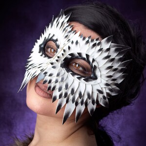 Snowy Owl Mask, Masquerade Masks Women, Owl Mask, Leather Mask, Bird ...