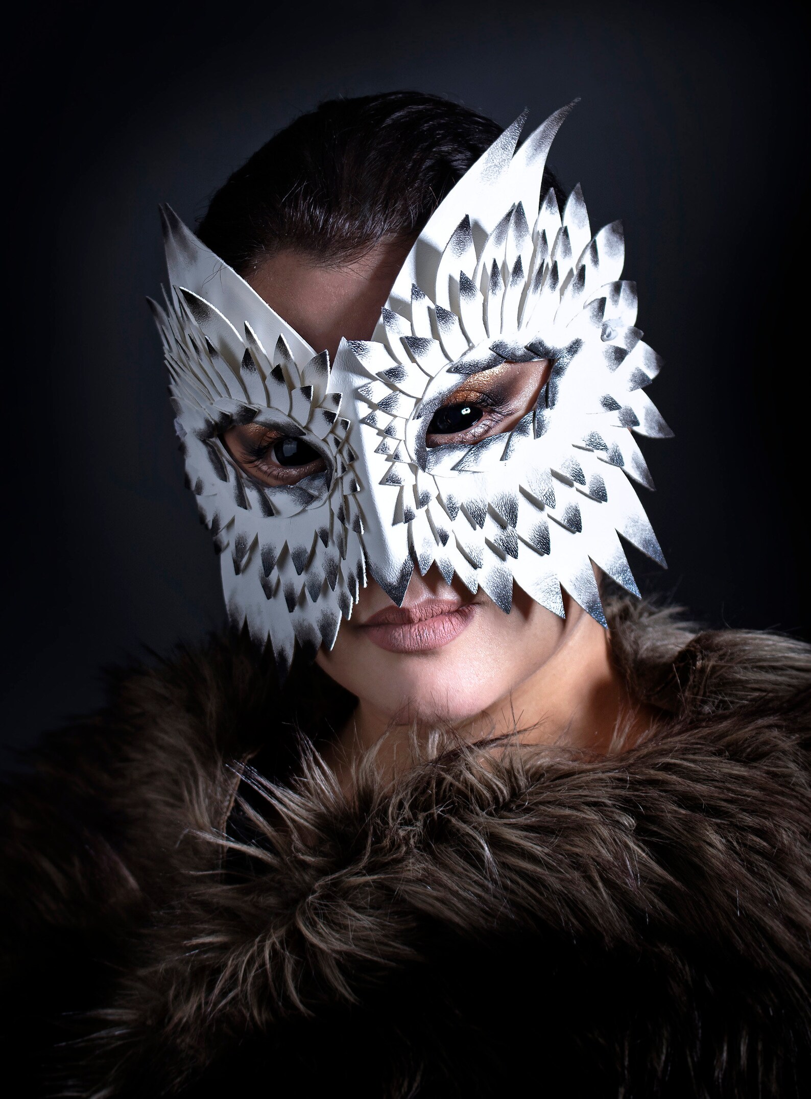 Snowy Owl Mask Masquerade Masks Women Owl Mask Leather | Etsy