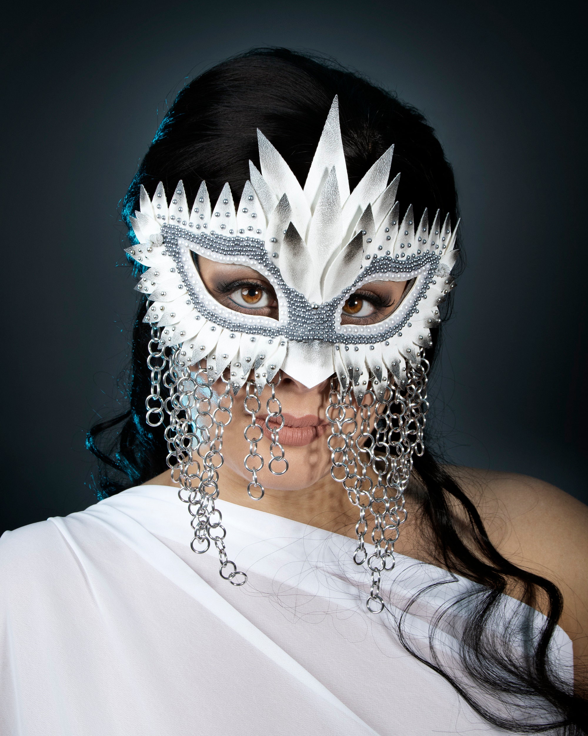 Snow Bird Chainmail Unisex Mask Masquerade Mask Masquerade | Etsy