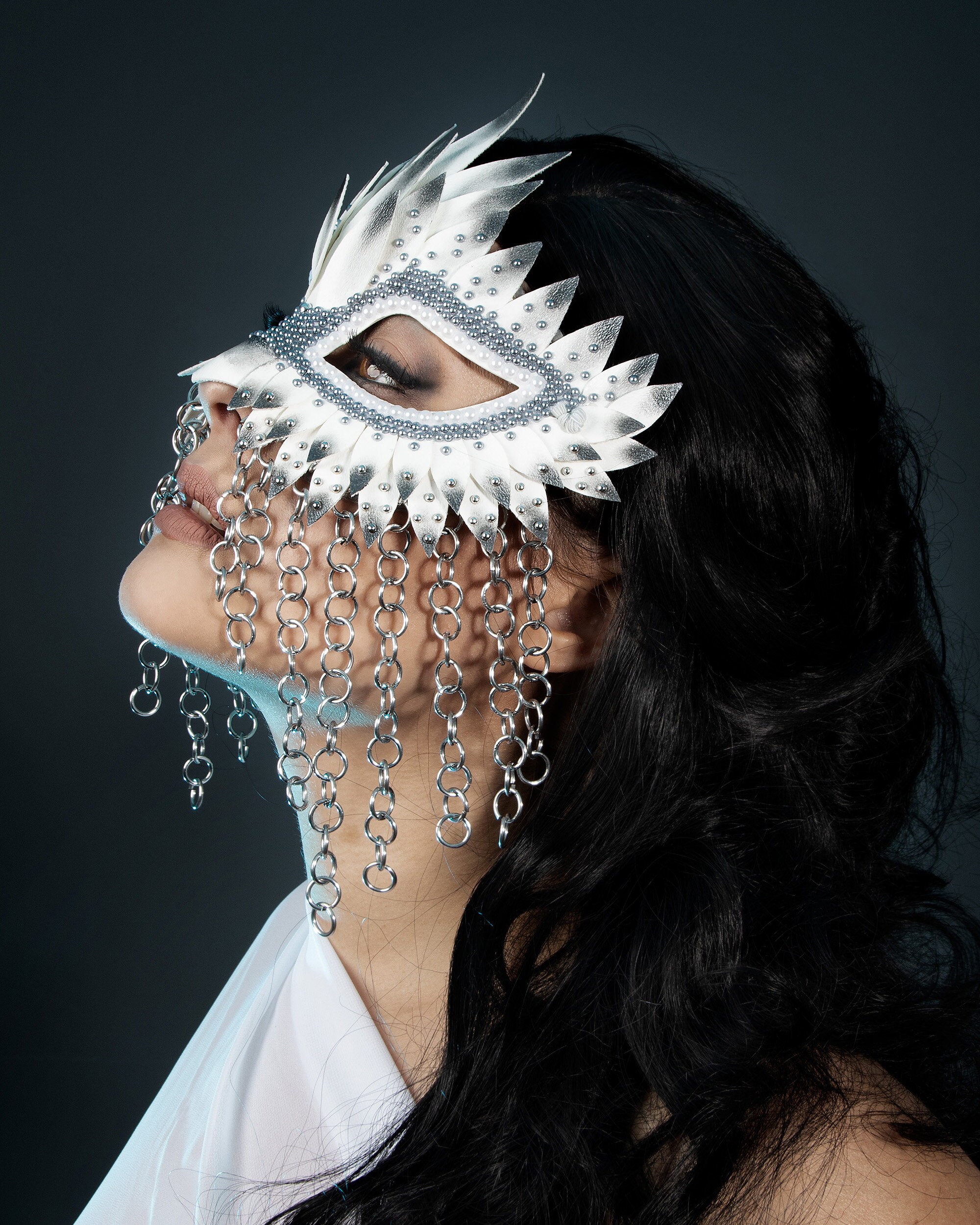 Snow Bird Chainmail Unisex Mask Masquerade Mask Masquerade | Etsy