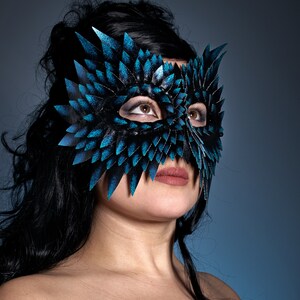 Blue Bird Mask, Masquerade Masks Women, Owl Mask, Blue Dragon Mask - Etsy