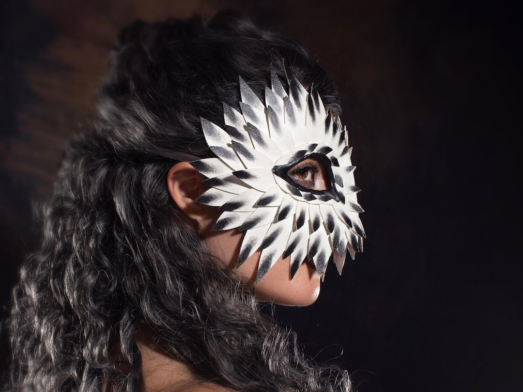 Snowy Owl Mask, Masquerade Masks Women, Owl Mask, Faux Leather Mask ...