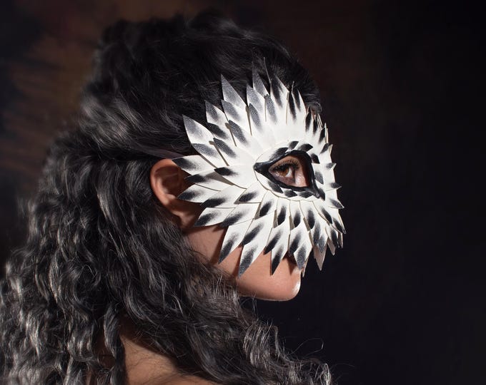 Snowy Owl Mask, Masquerade Masks Women, Owl Mask, Faux Leather Mask ...