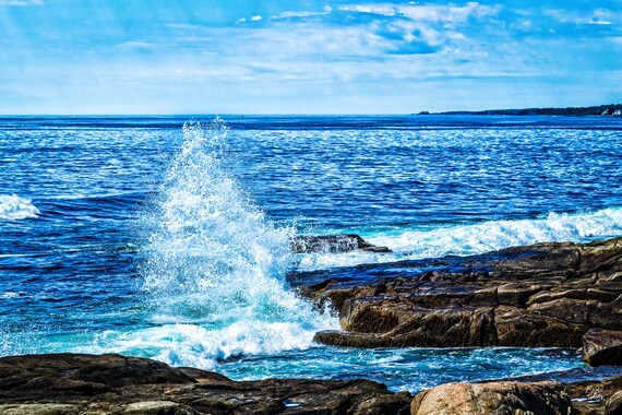 Nubble Point at Cape Neddick on Maine's Rocky Coast - Etsy