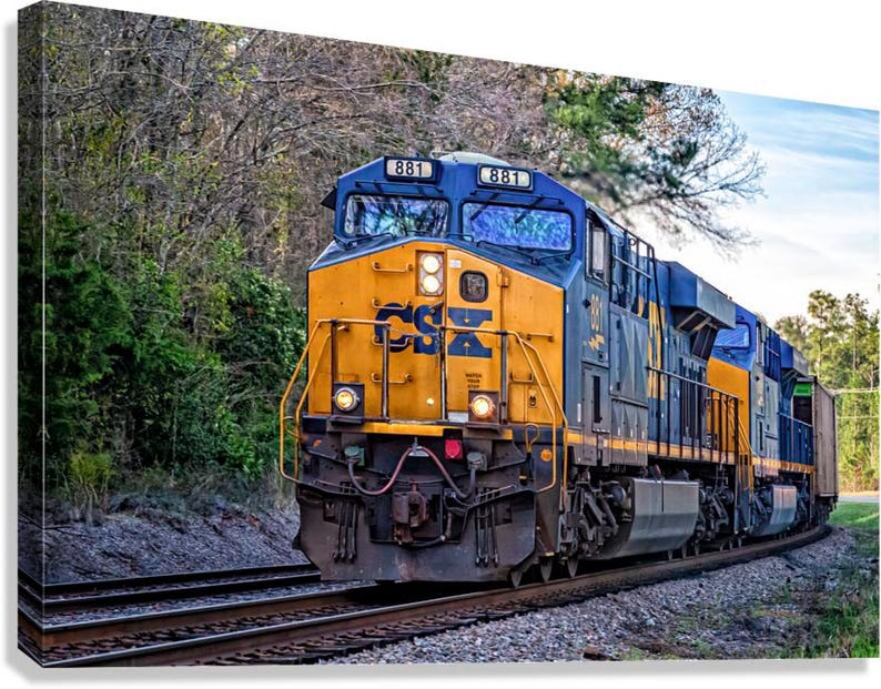 Modoc, South Carolina: CSX Freight Train in Scenic Countryside ...