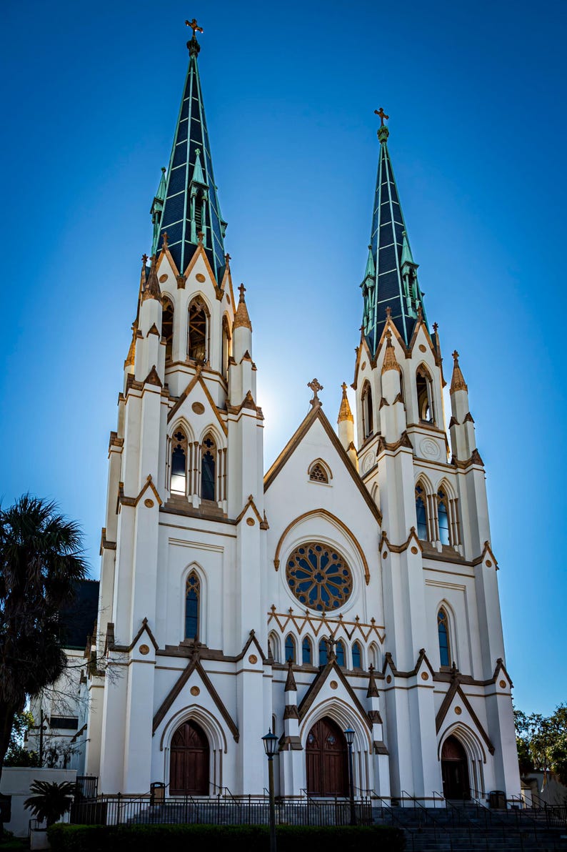 Savannah, Georgia Cathedral Basilica of St. John the Baptist, Twin ...