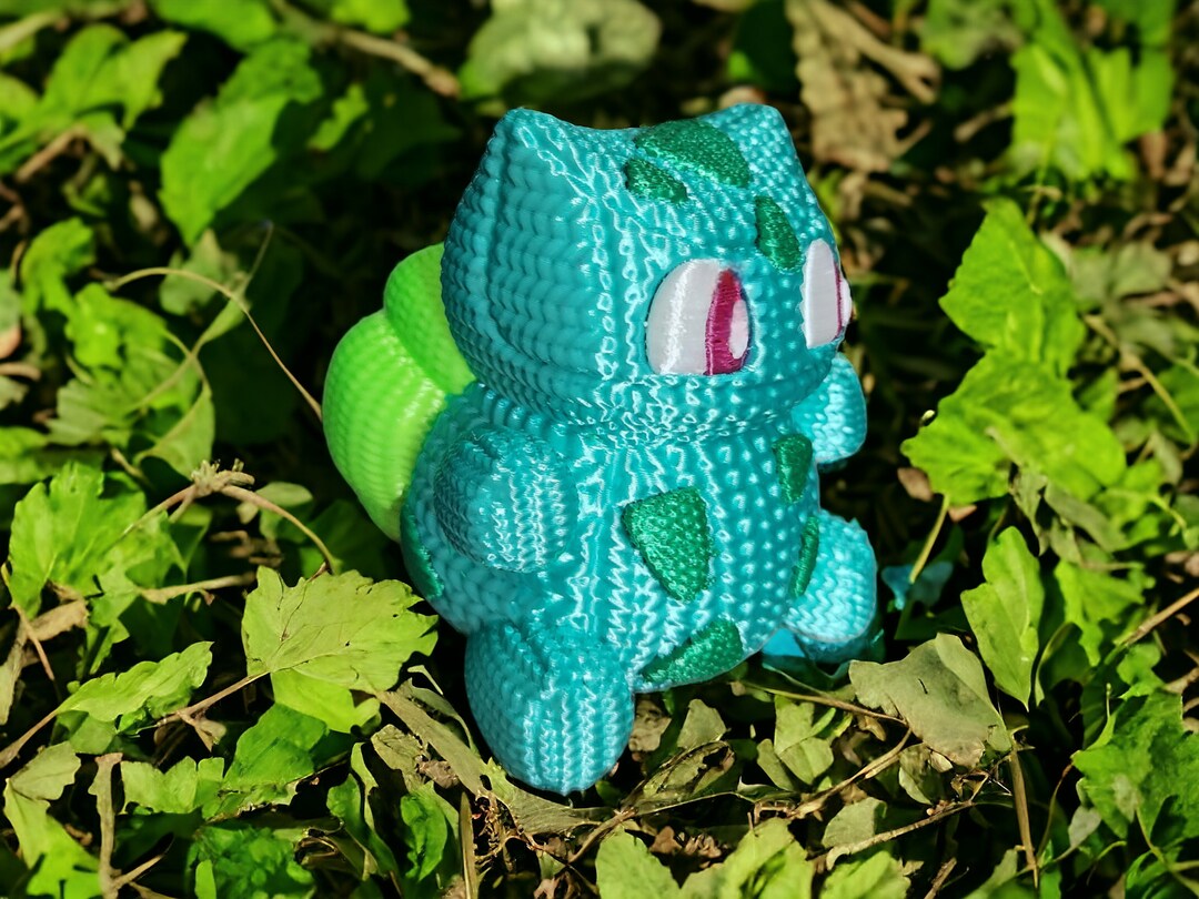 Adorable Knitted Texture 3D Printed Bulbasaur - Etsy