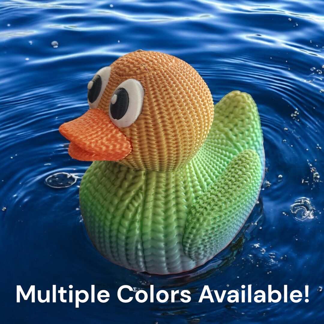 Charming Knit-texture 3D Printed Duck - Etsy