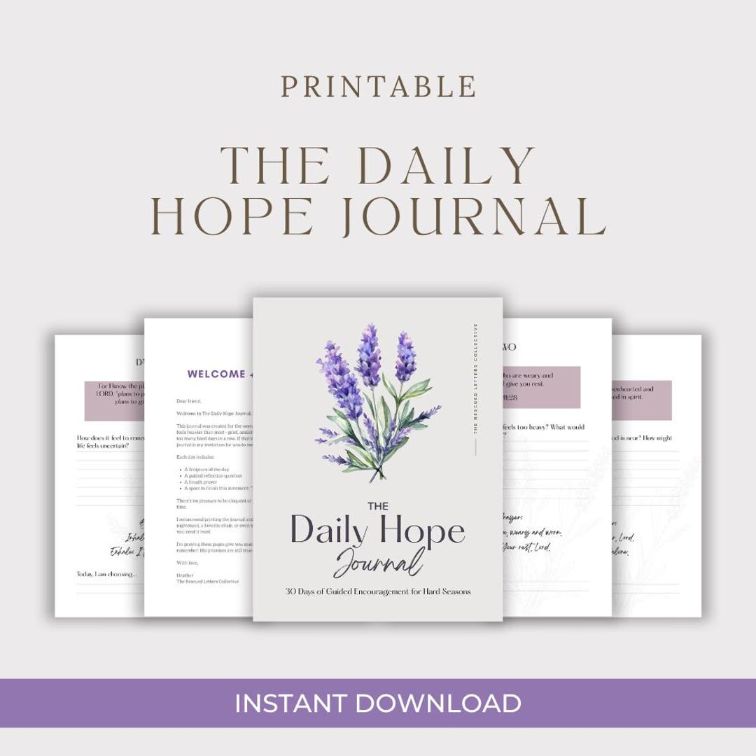 30-day Hope Journal: Guided Christian Encouragement (printable Digital ...