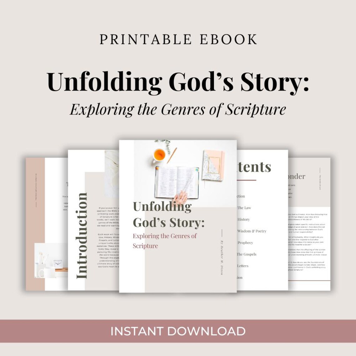 Unfolding God's Story: A 6-week Devotional Study | Printable Bible ...