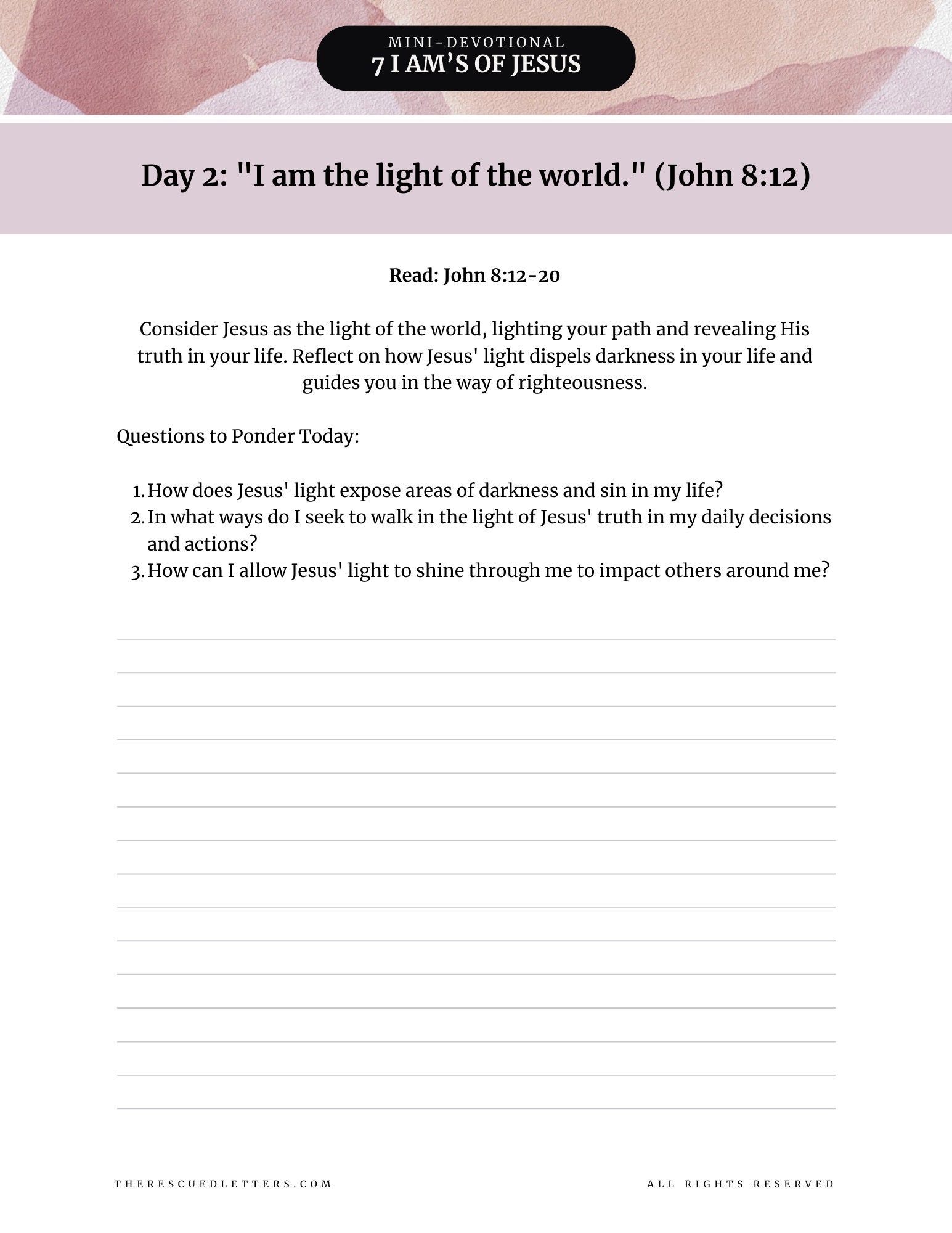 7-day Devotional on Jesus' I AM Statements From John's Gospel ...