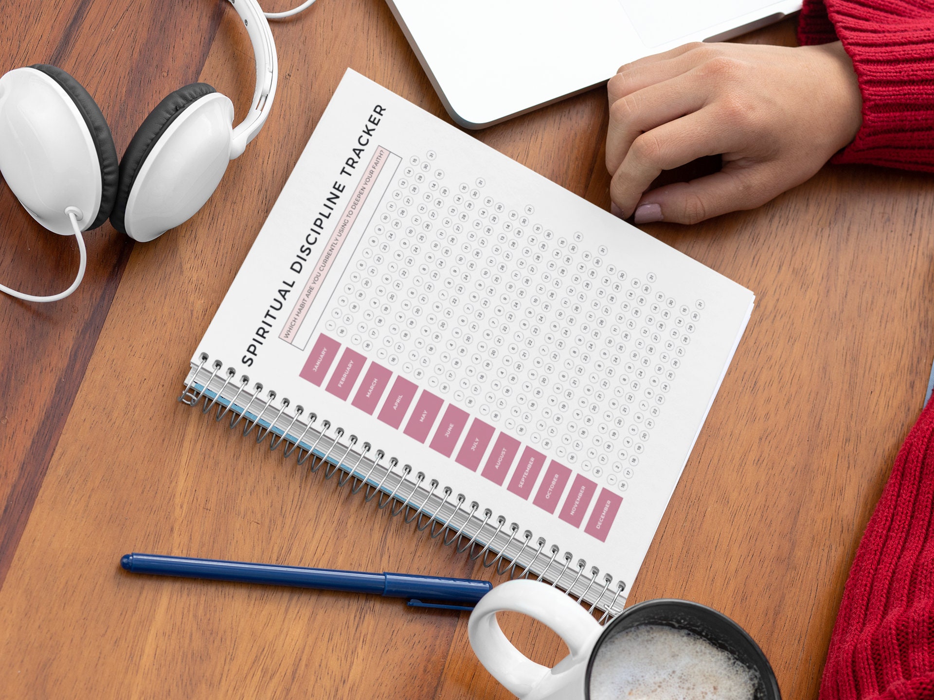 Spiritual Disciplines Tracker | Definitions and Yearly Habit Tracker ...