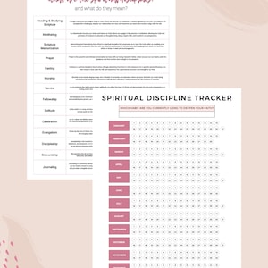 Spiritual Disciplines Tracker | Definitions and Yearly Habit Tracker ...