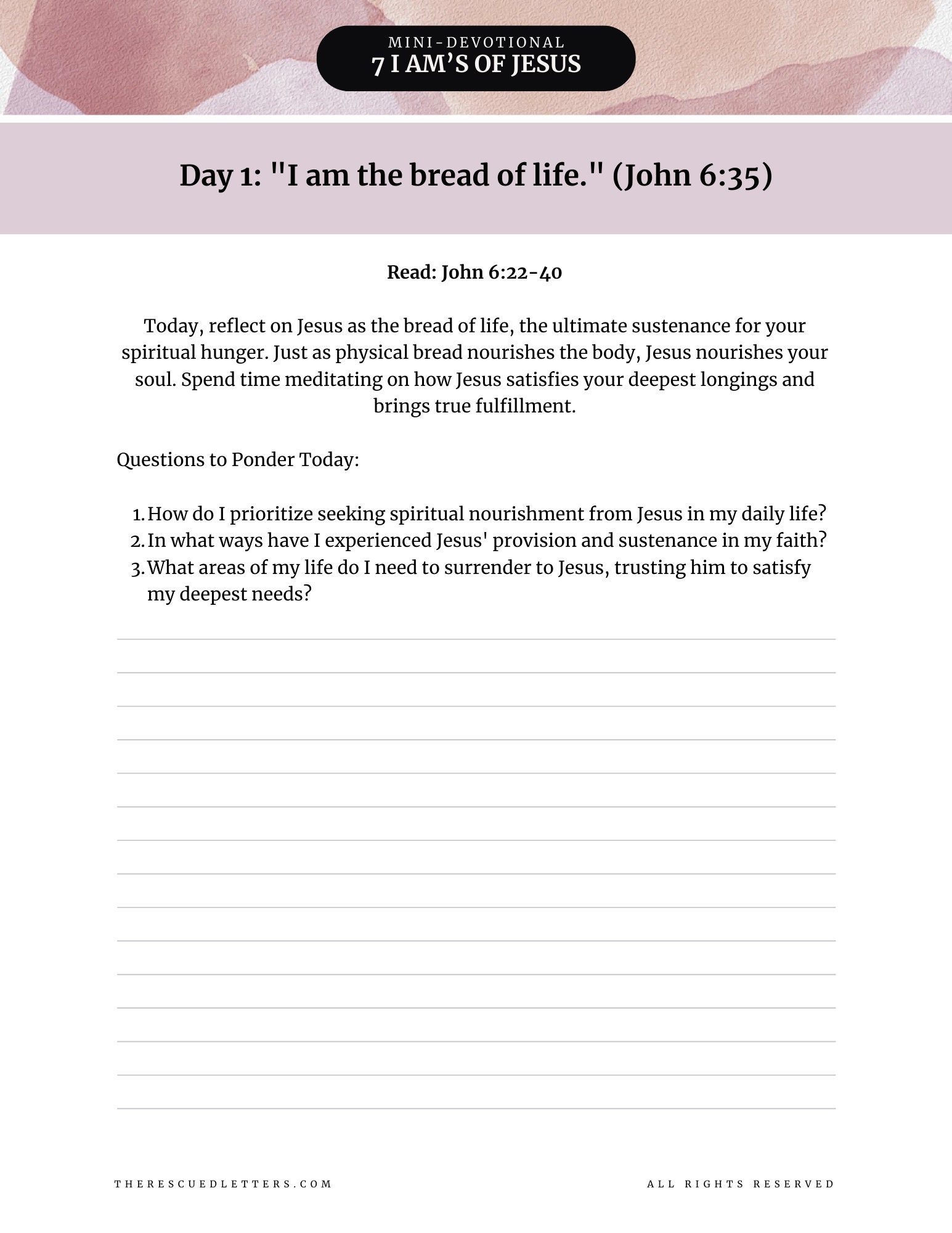 7-day Devotional on Jesus' I AM Statements From John's Gospel ...