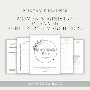 Women's Ministry Planner for April25-march26 | Printable | 38-pages ...