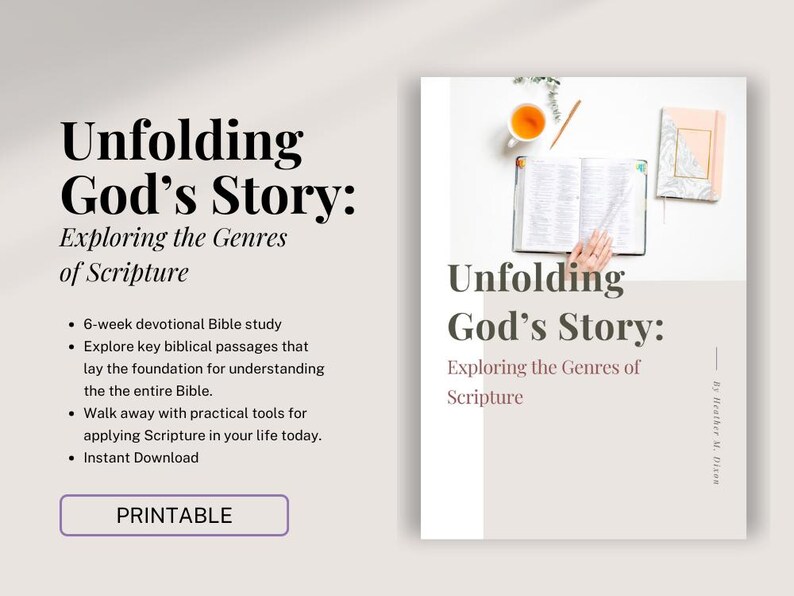 Unfolding God's Story: A 6-week Devotional Study | Printable Bible ...