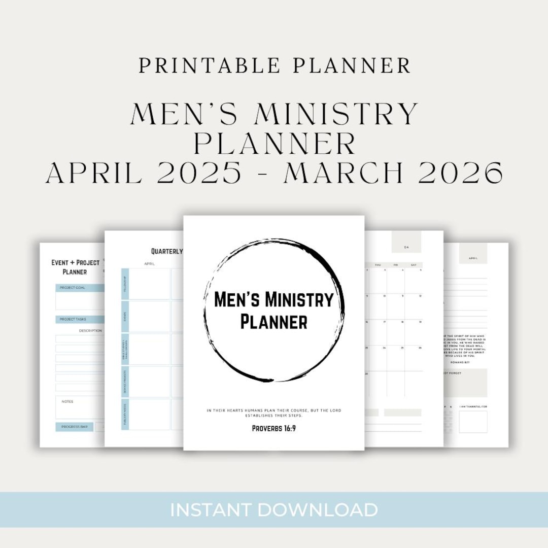 Men's Ministry Planner 2025-2026: 38-page Printable (digital Download ...