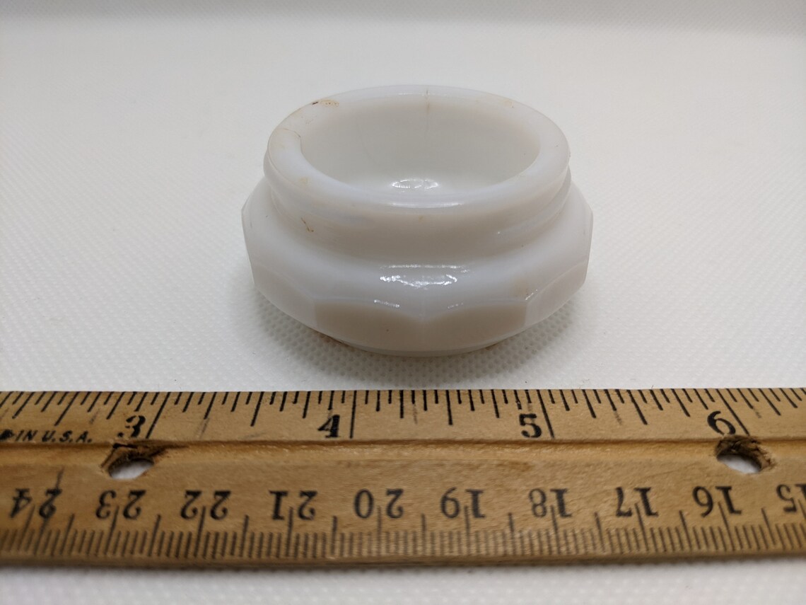 Early 1900 Chesebrough Mfg Co Milk Glass Jar Embossed New York Vintage ...