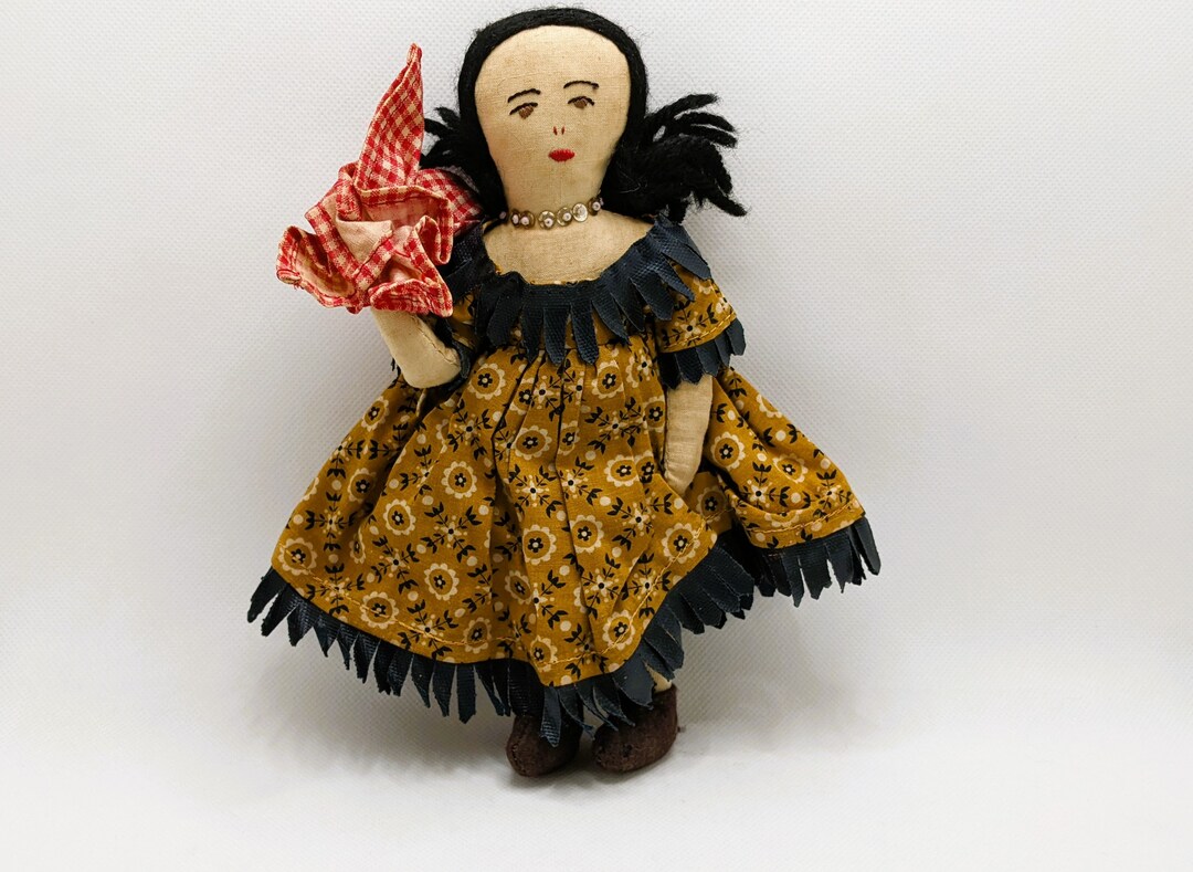 1960's Cloth Rag Doll Folk Art Hispanic Latina Caribbean Handmade ...