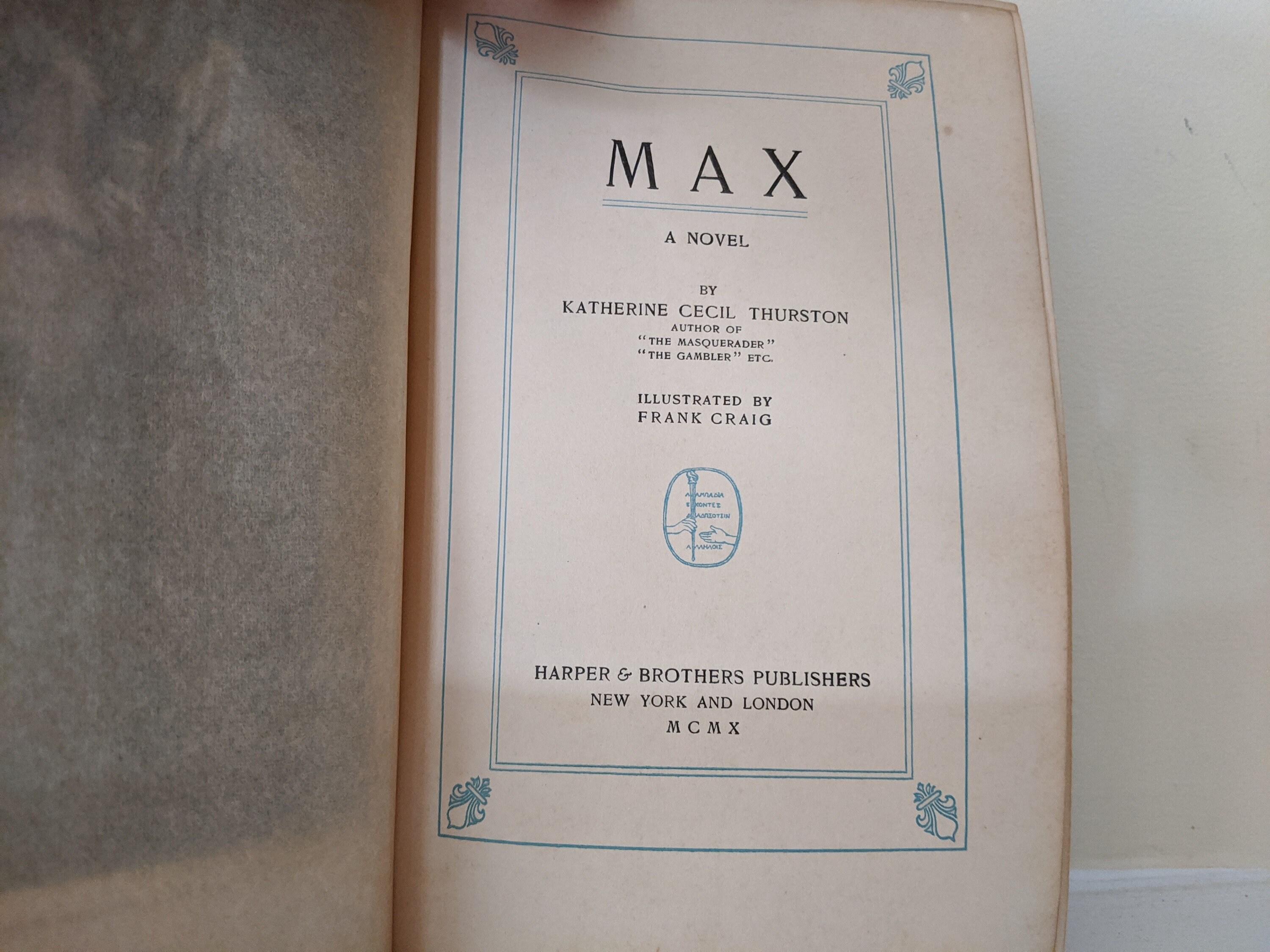 1910 Novel max by Katherine Cecil Thurston - Etsy