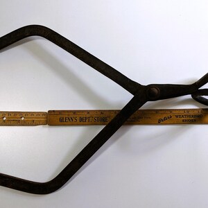1800s Iron Ice Block Tongs Primitive VA Plantation Hay Bailing Farm ...