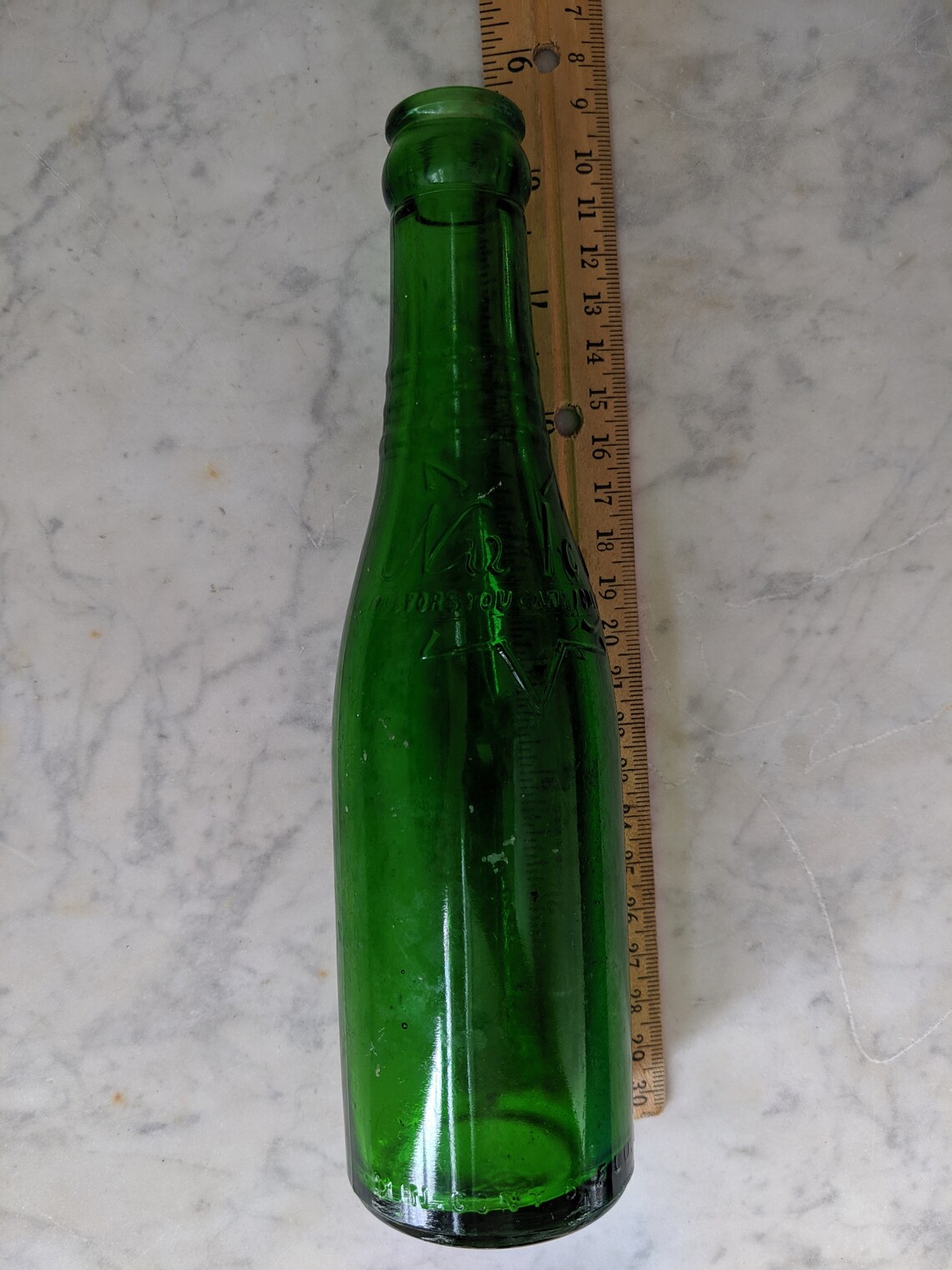 Vintage 1930s Nu Icy Soda Bottle Emerald Green Embossed 6 OZ | Etsy