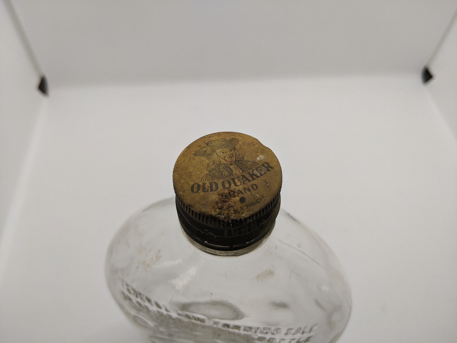 1939 Old Quaker Whiskey Bottle Vintage Flask Embossed Federal - Etsy