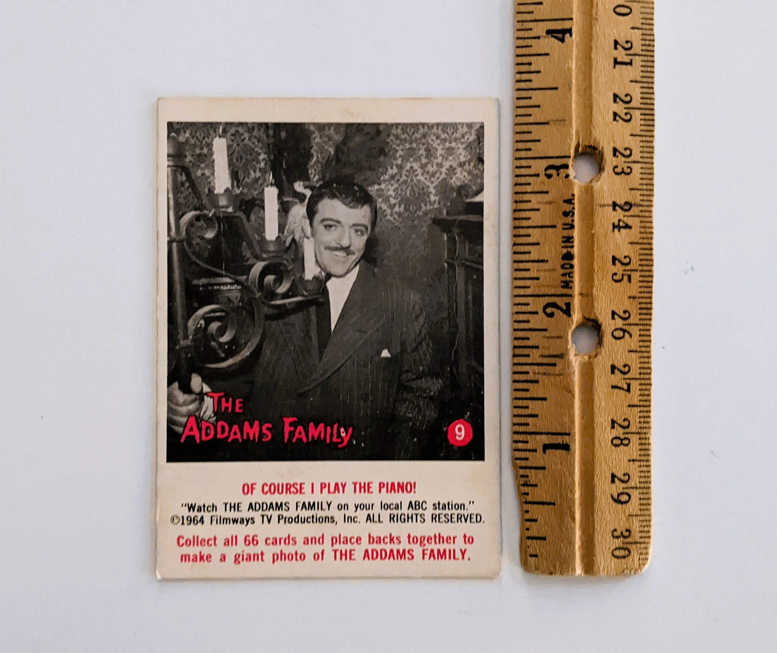 1964 Donruss Addams Family Trading Card 9 Gomez of Course I Play Piano ...