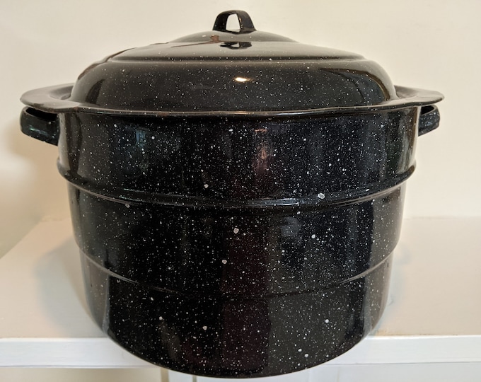 Vintage Granite Pail Enamelware Canning Pot Colbalt Blue - Etsy