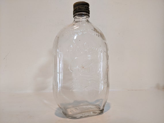 1939 Old Quaker Whiskey Bottle Vintage Flask Embossed Federal - Etsy