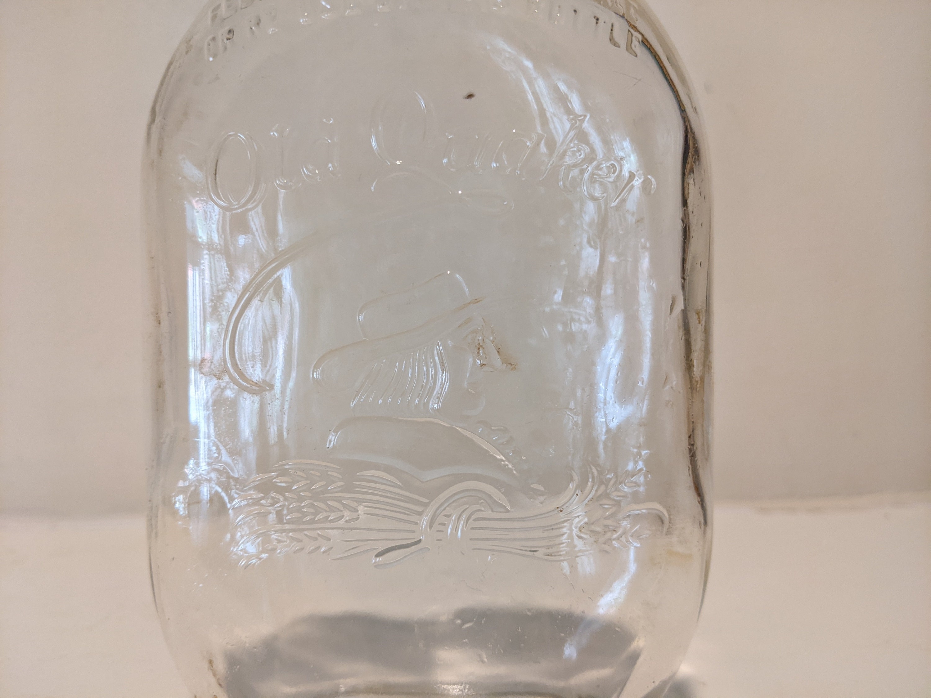 1939 Old Quaker Whiskey Bottle Vintage Flask Embossed Federal - Etsy