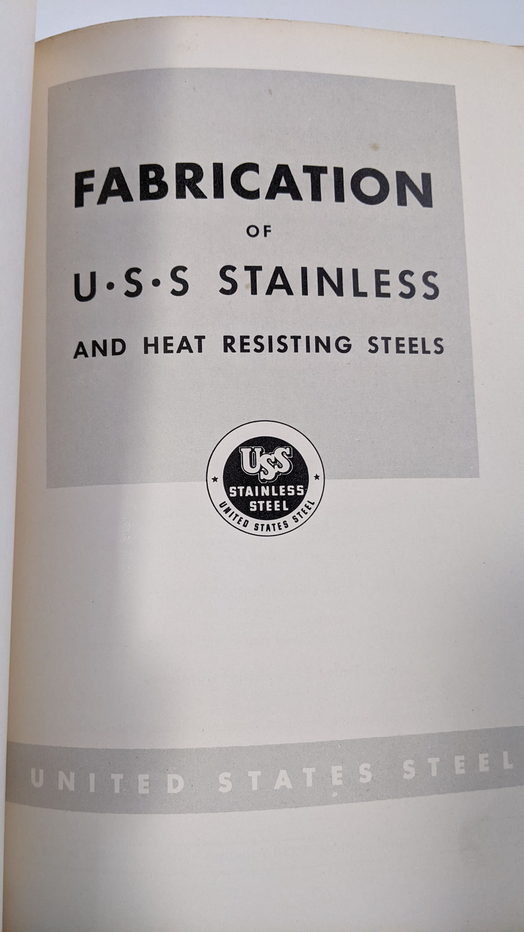 1956 Fabrication USS Stainless Steel structural Civil Engineering ...
