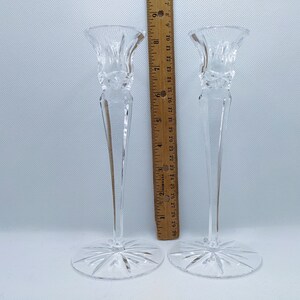 Pair of Miller Rogaska Lead Crystal Candlesticks Candle Holders Vintage ...