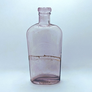 Mid-late 1800s Honest Measure Whiskey Flask Strap Side Union Oval ...